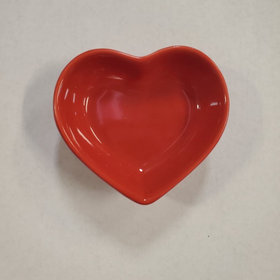 Red Heart Shaped Dipping Bowl | Emerald Coast Olive Oil