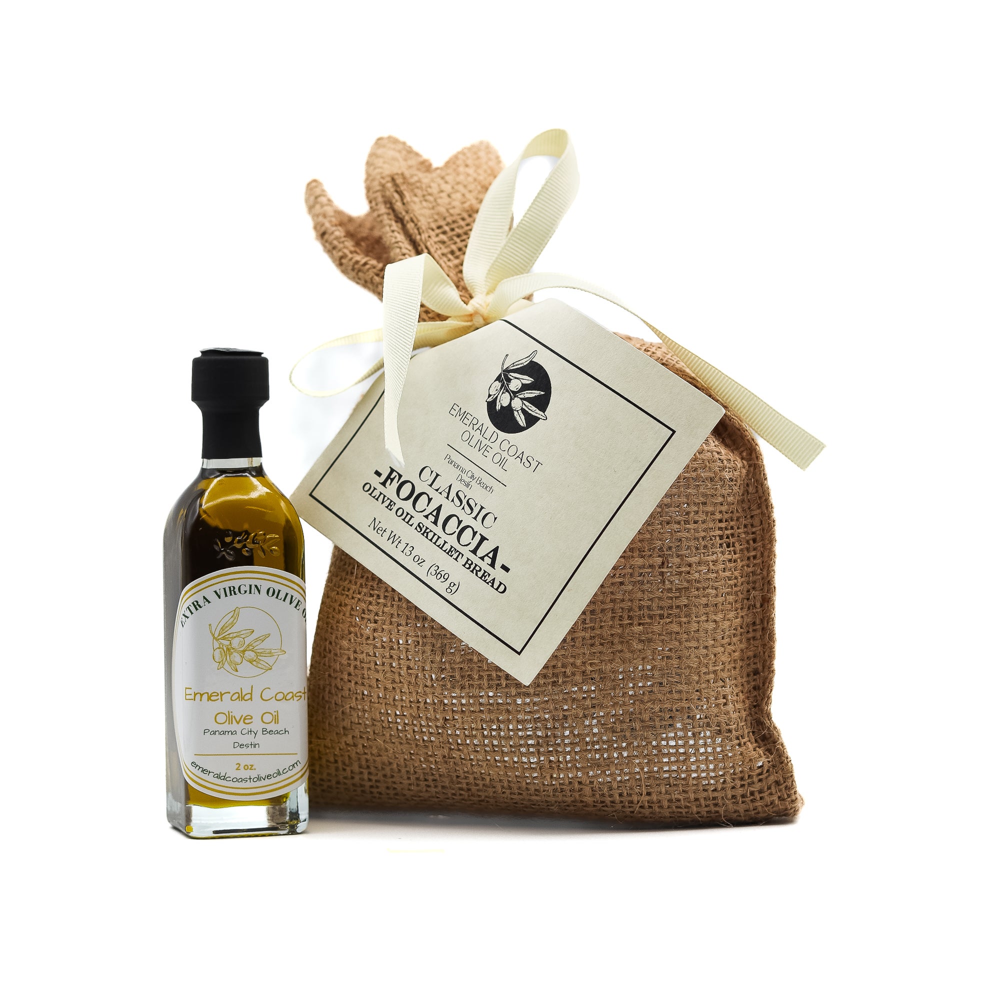 Burlap Focaccia or Pizza Dough Mix with Olive Oil | Emerald Coast Olive Oil